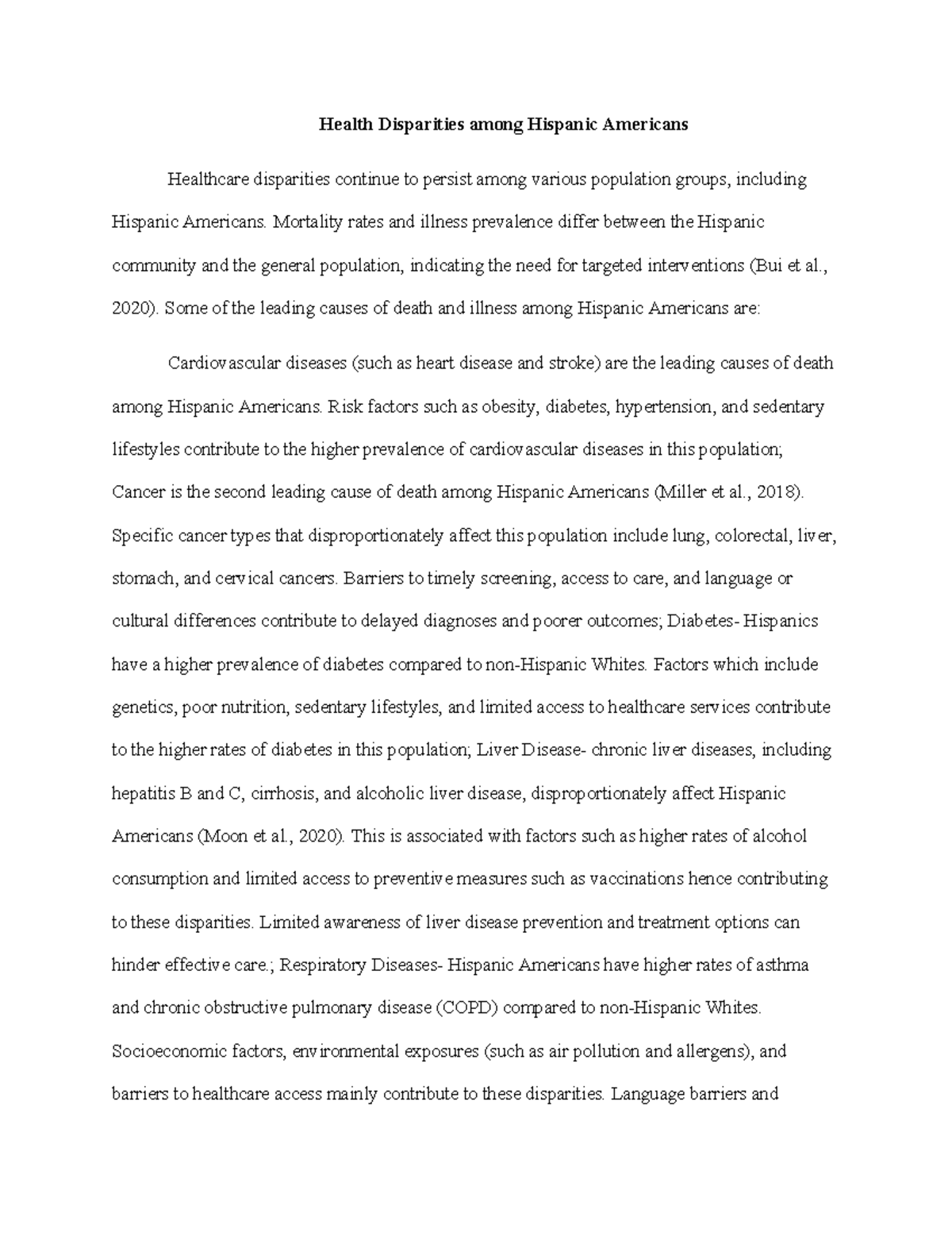 Health Disparities in Hispanic Americans: A Comprehensive Overview ...