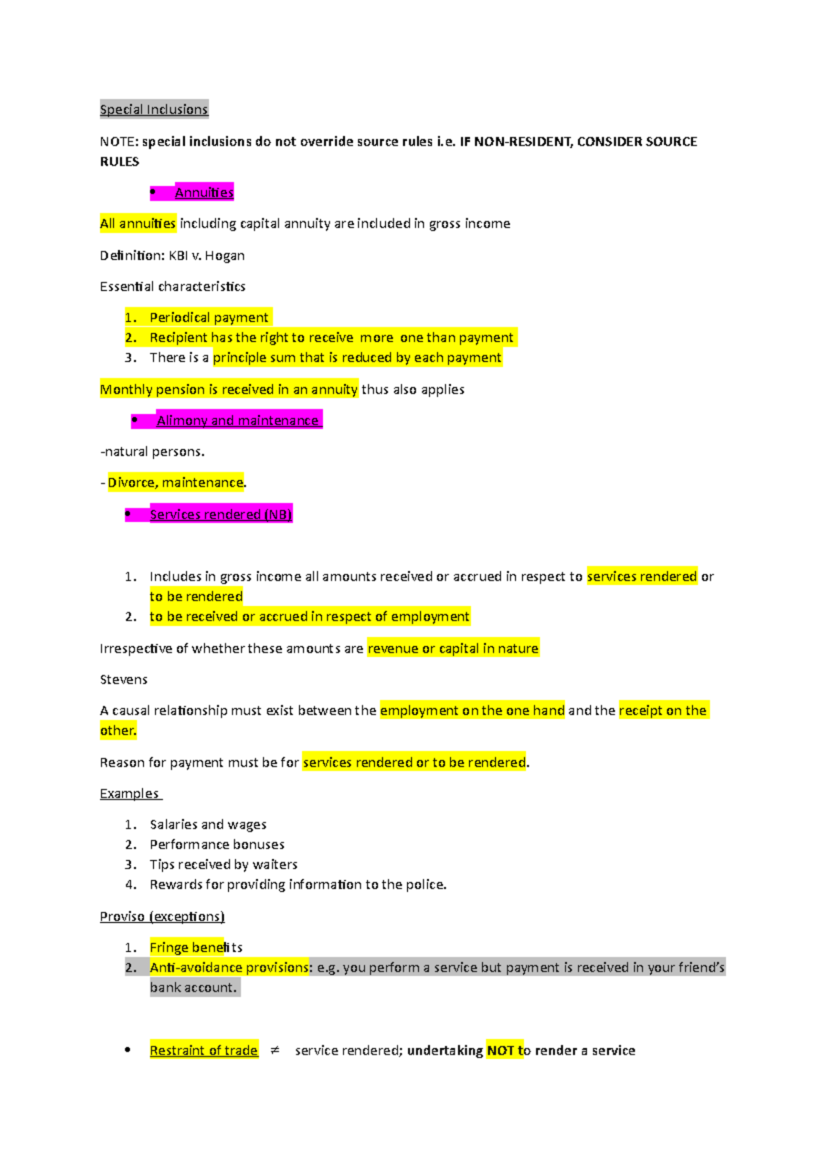 Special Inclusions & s1 Gross Income: Key Concepts & Exam Techniques ...