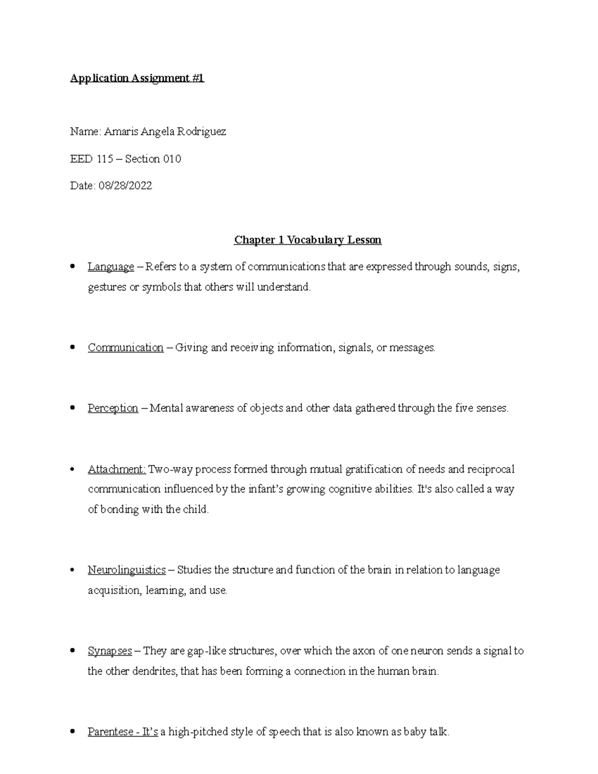 Application Assignment #1- Amaris Rodriguez - Application Assignment ...