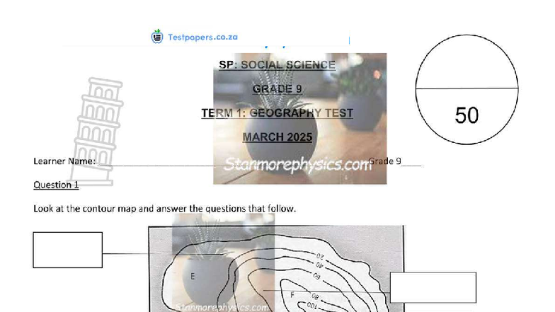 Geography Grade 9 Term 1 Test & Memo March 2025 - Studocu