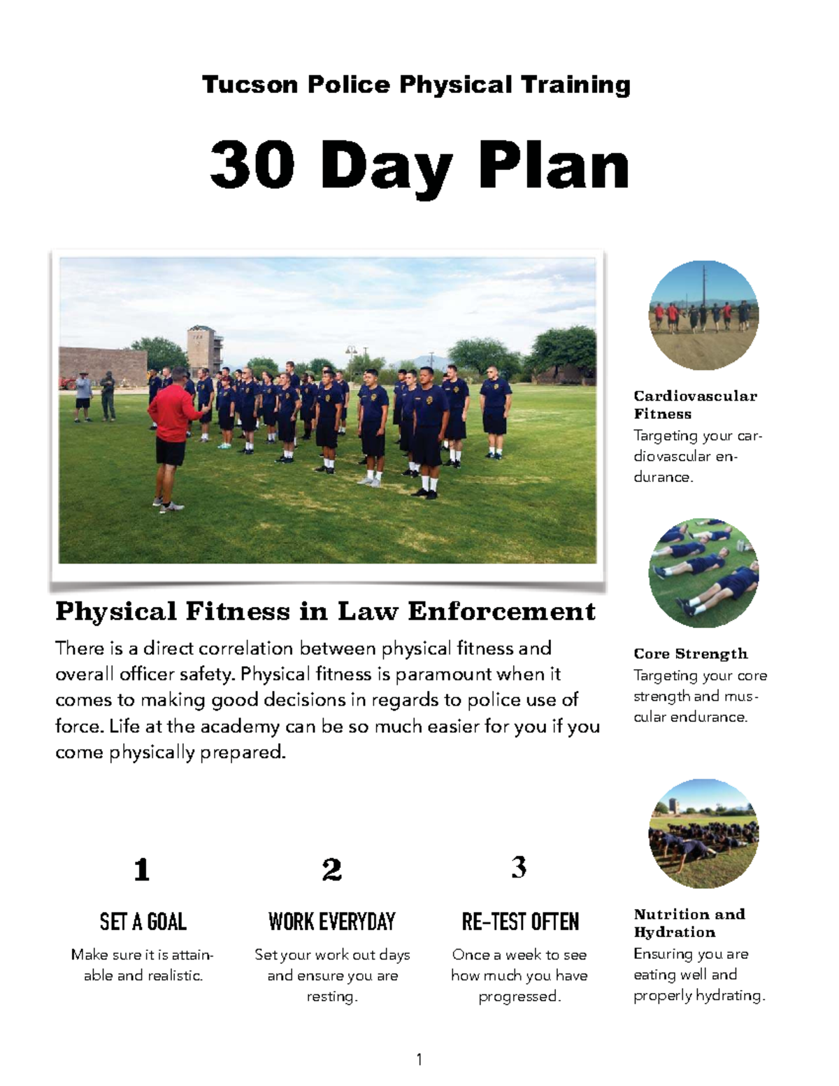 Tucson Police HR4: 30-Day Physical Training Plan for Endurance - Studocu
