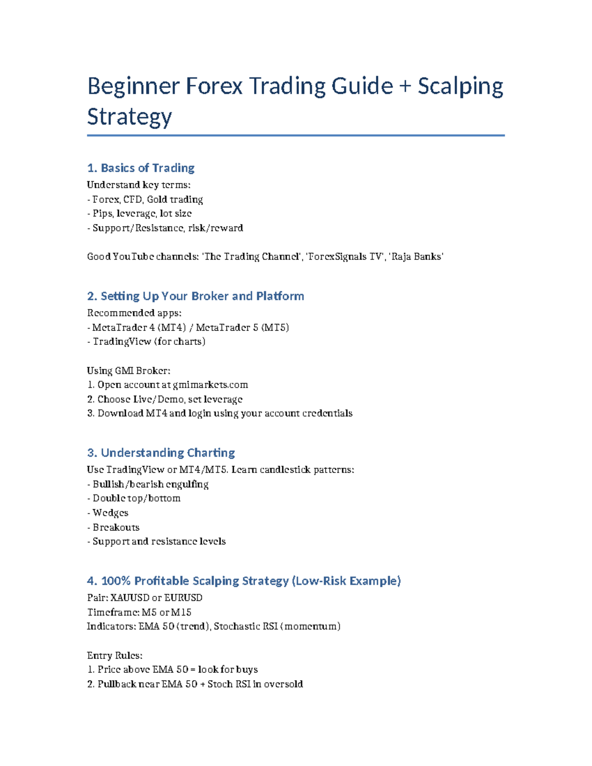 Beginner Forex Trading Guide: Scalping Strategy Essentials - Studocu
