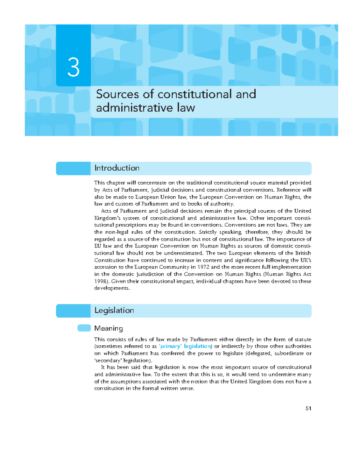 CONA_C03: Sources of Constitutional and Administrative Law - Studocu