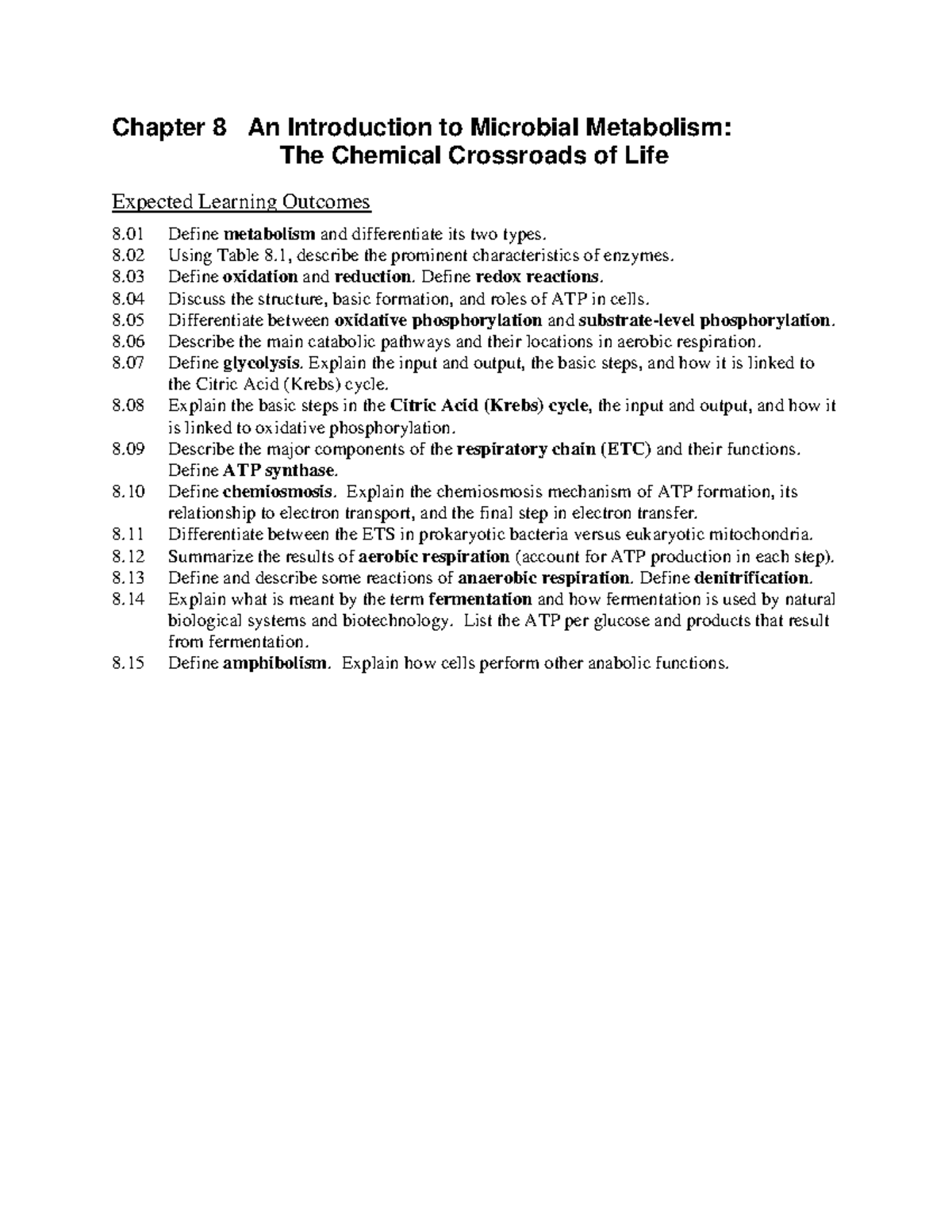 Microbial Metabolism: Pathways & ATP Production - Chapter 8 - Studocu