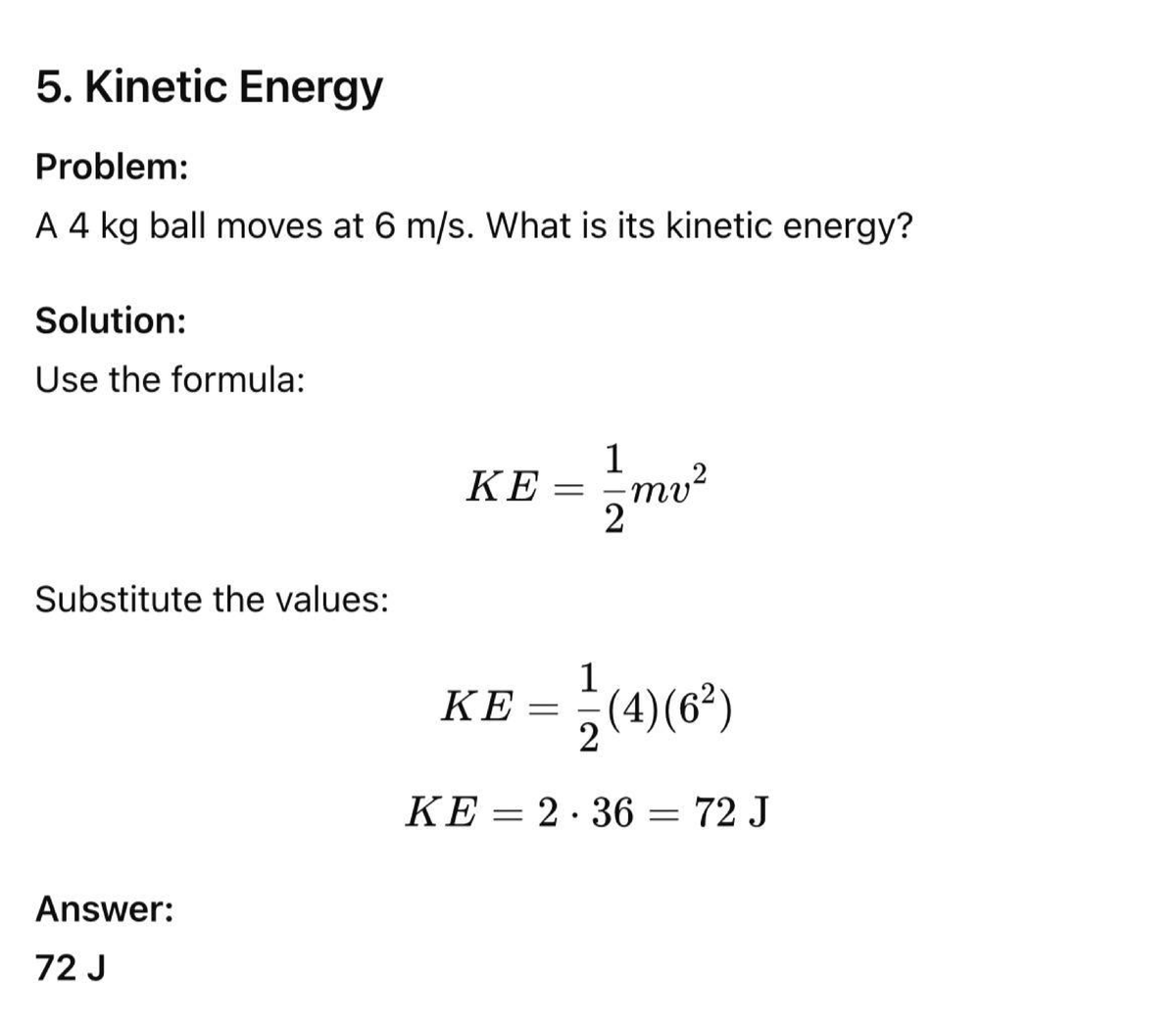 26 03 31 07 37 38 - Solving - PHYSICS - 5. Kinetic Energy Problem: A 4 ...