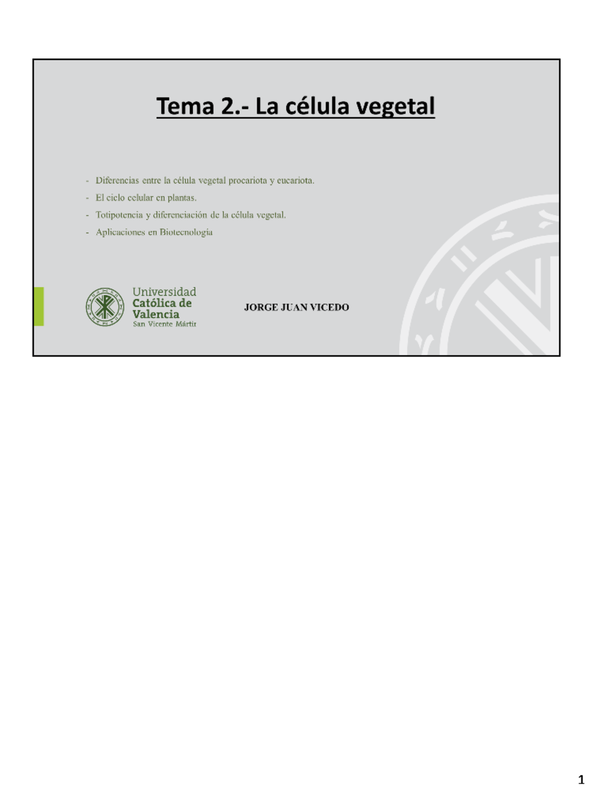Tema 2 - tema - Tema La célula vegetal Diferencias entre la célula ...