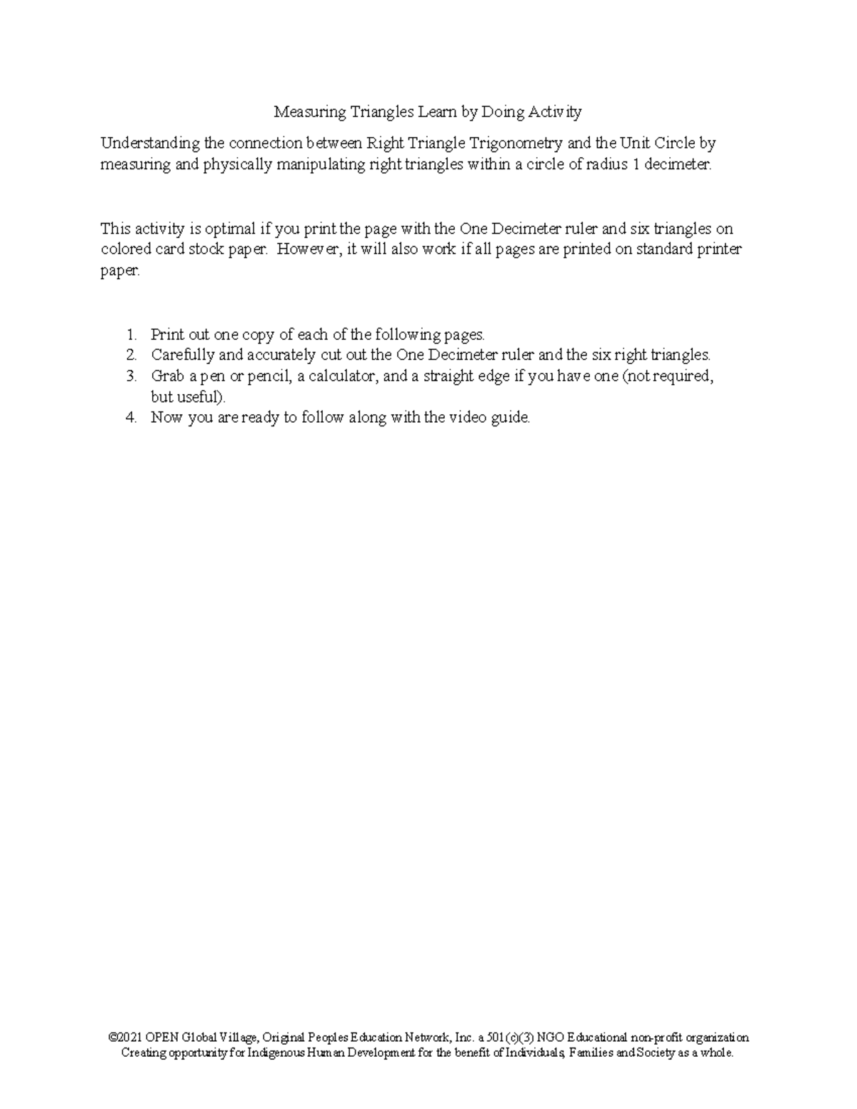 Measure Triangles Activity-1 - Measuring Triangles Learn by Doing ...