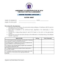 TVI-NCOI Annotations Form for Teacher VI Applicant - Studocu