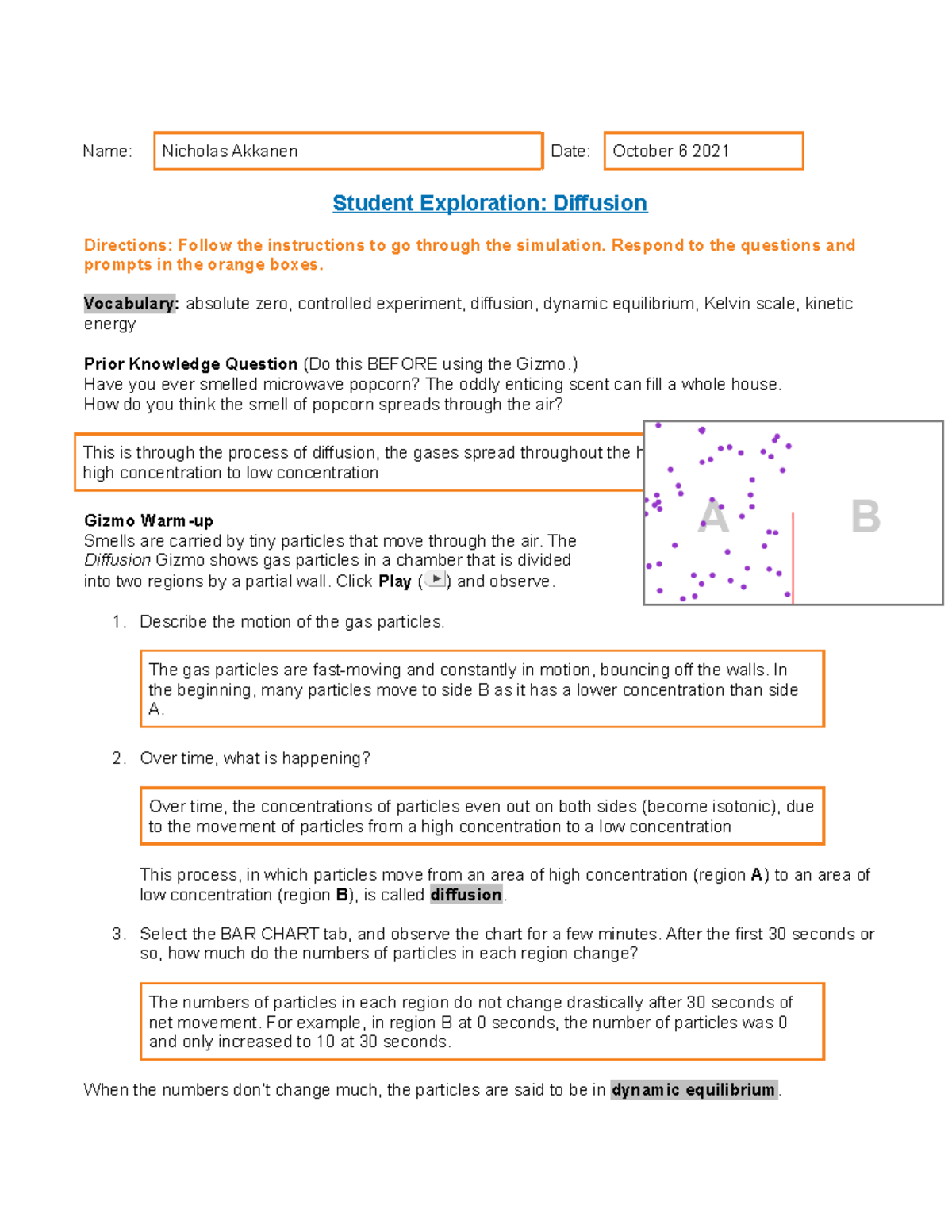 Exploring Diffusion with Gizmo: A Simulation Guide - Studocu
