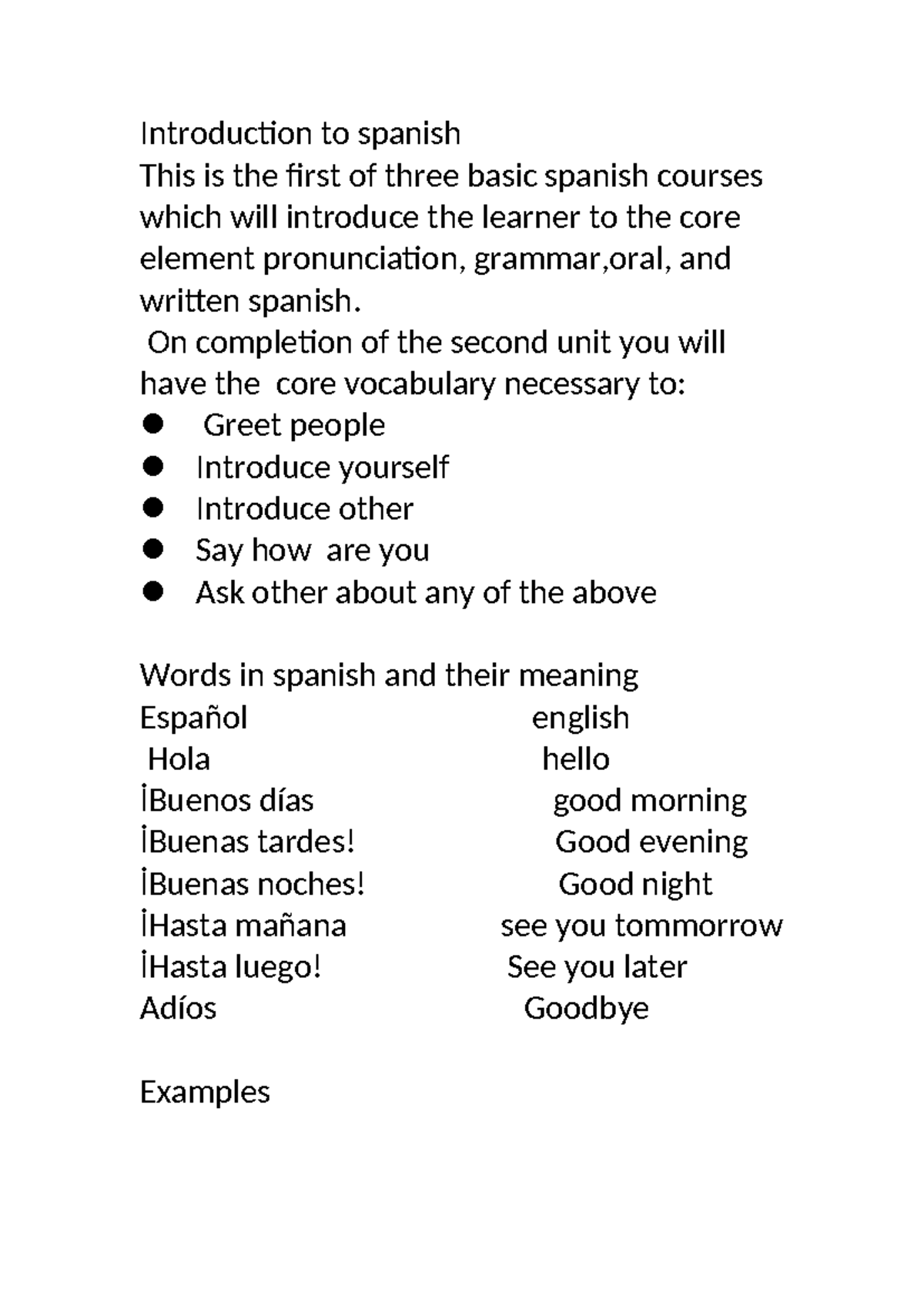 Introduction to Spanish 101: Basics of Pronunciation and Vocabulary ...
