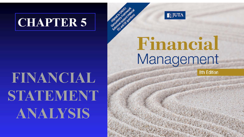 EEC260S Financial Statement Analysis - Chapter 5 Overview 2024 - Studocu