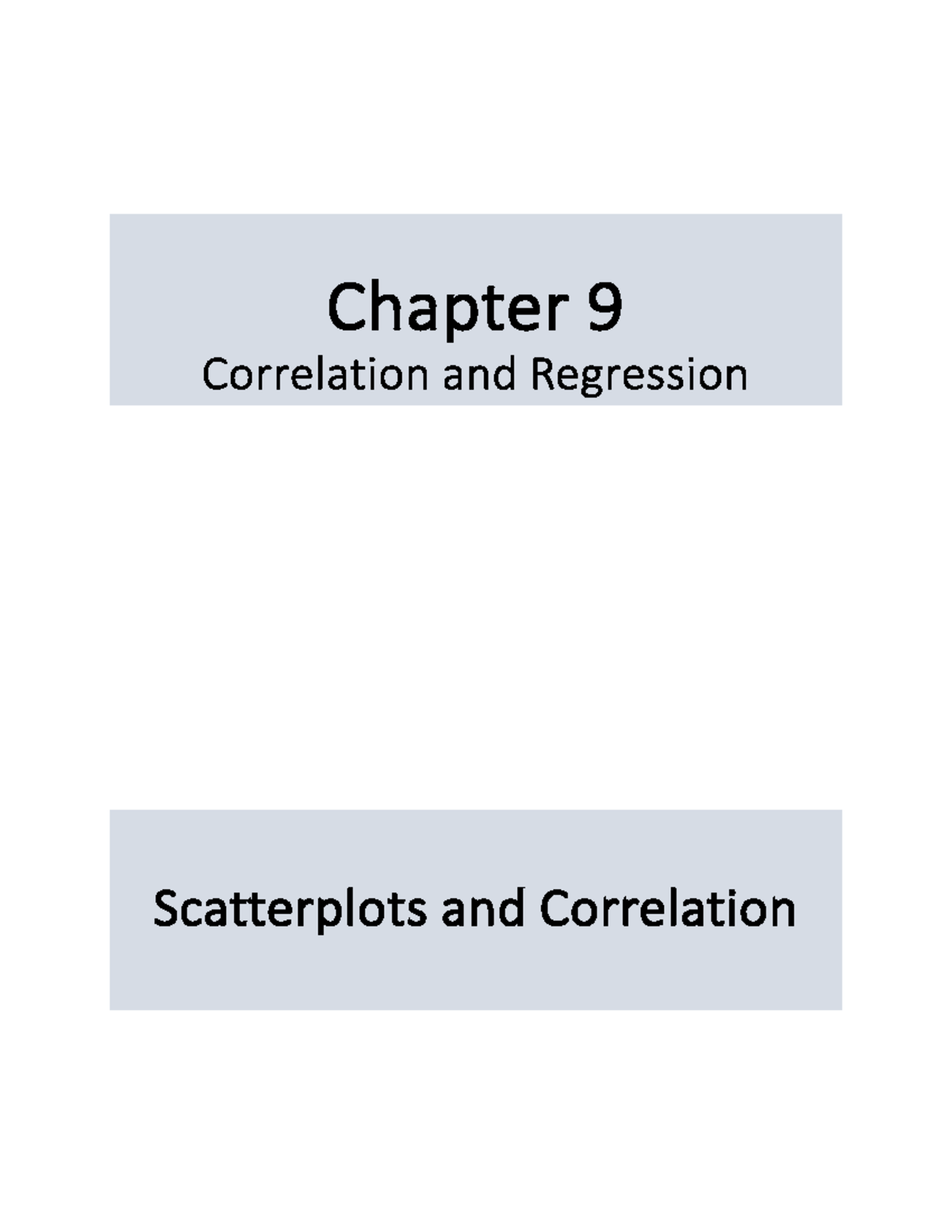 Ch 9 Class Notes on Correlation & Regression - Stat3379 Young Fall 2024 ...