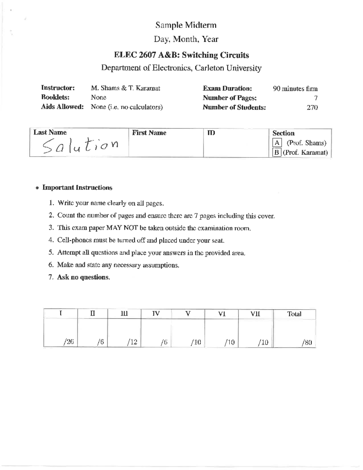 Midterm Solution Samples and Explanations - Studocu
