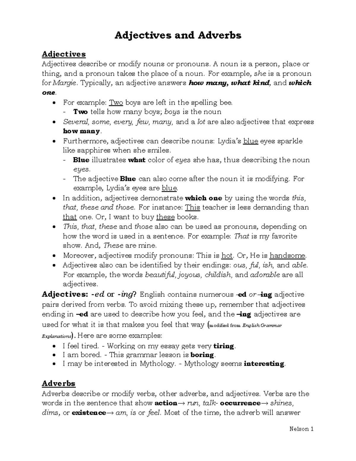 Adjectives and Adverbs: Understanding Their Roles in English Grammar ...