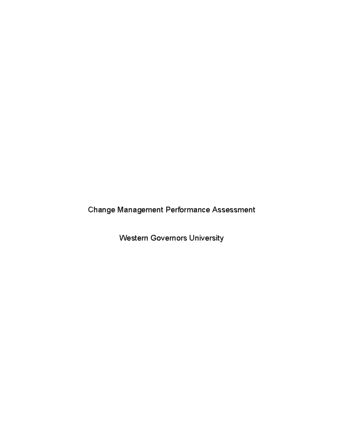 C721-Task 1: Change Management & Development of Learning Organization ...