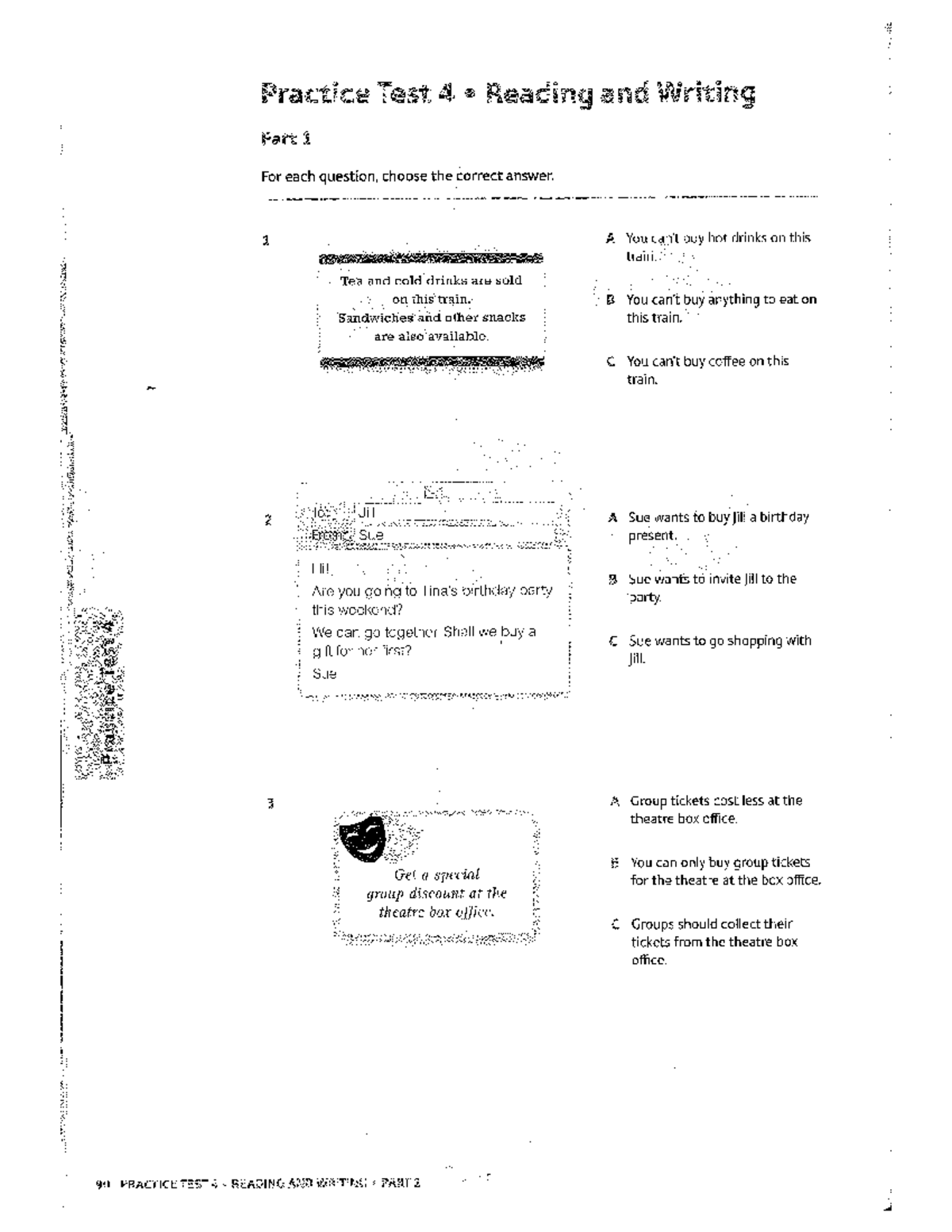 D3 KET Unit 11 & 12 Practice Test: Reading Part 1 & 2 - Studocu