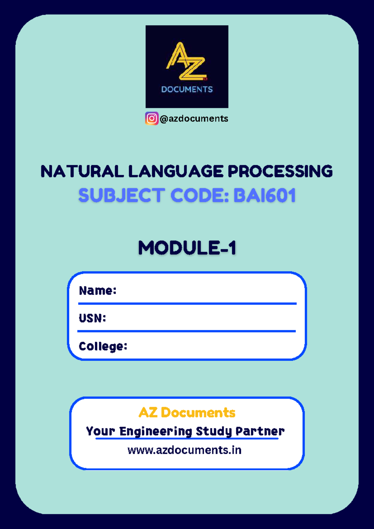 NLP Overview and Applications - BAI601 Study Notes - Studocu