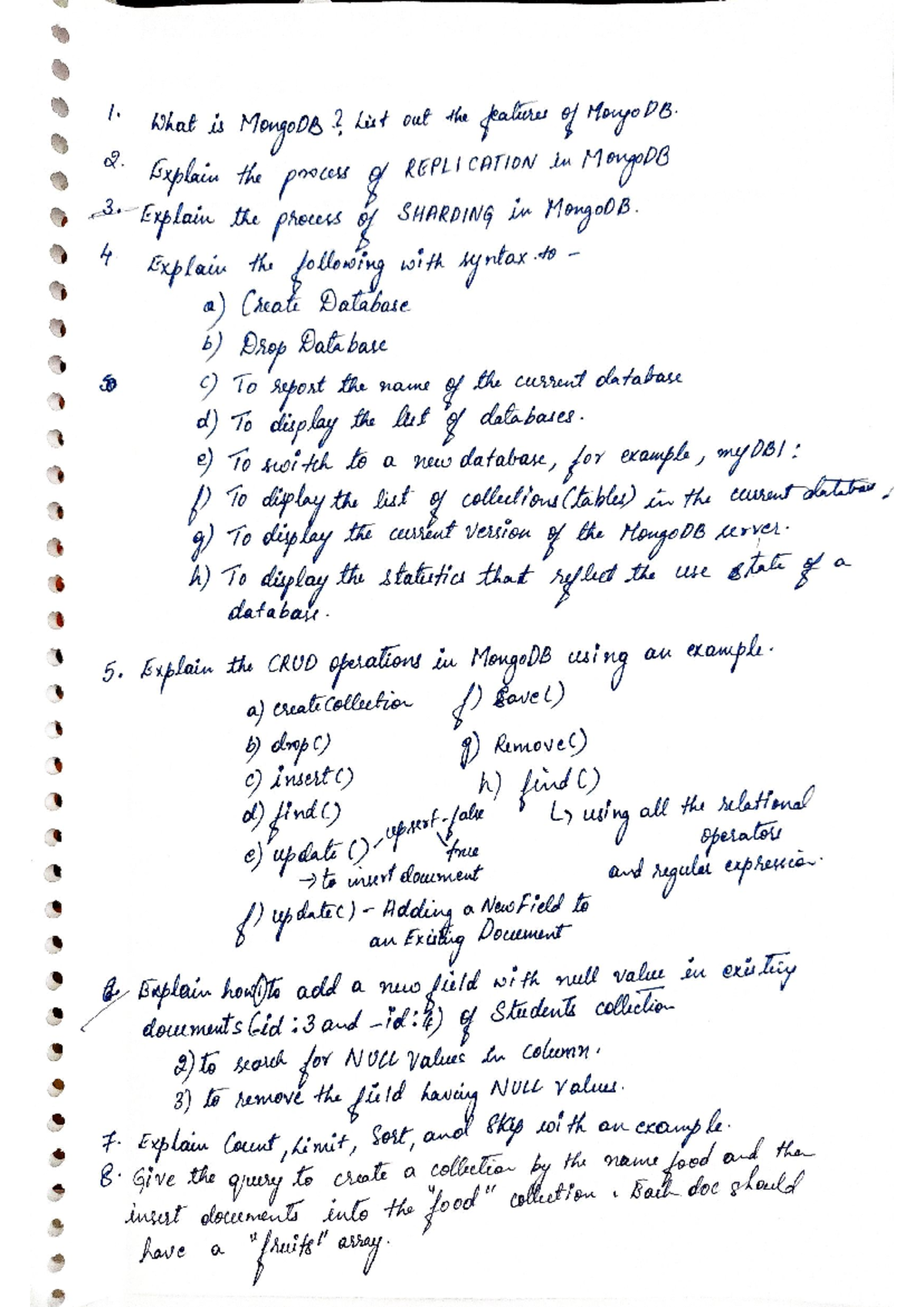 BDA Module 3: Comprehensive Guide to MongoDB Features & Operations - Studocu