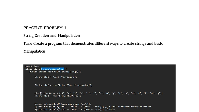 Week 1 - S1 - Practice Problems - Database Management Systems - String ...