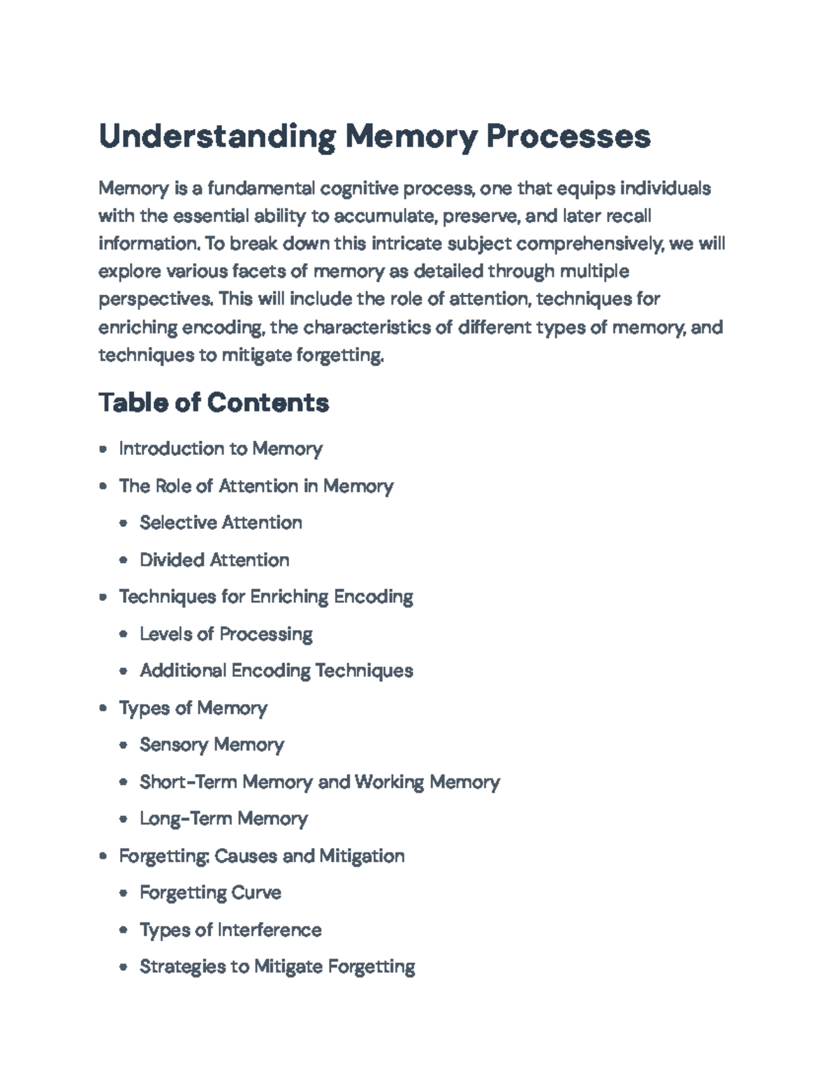 Memory Processes: Understanding Encoding, Storage, and Retrieval ...