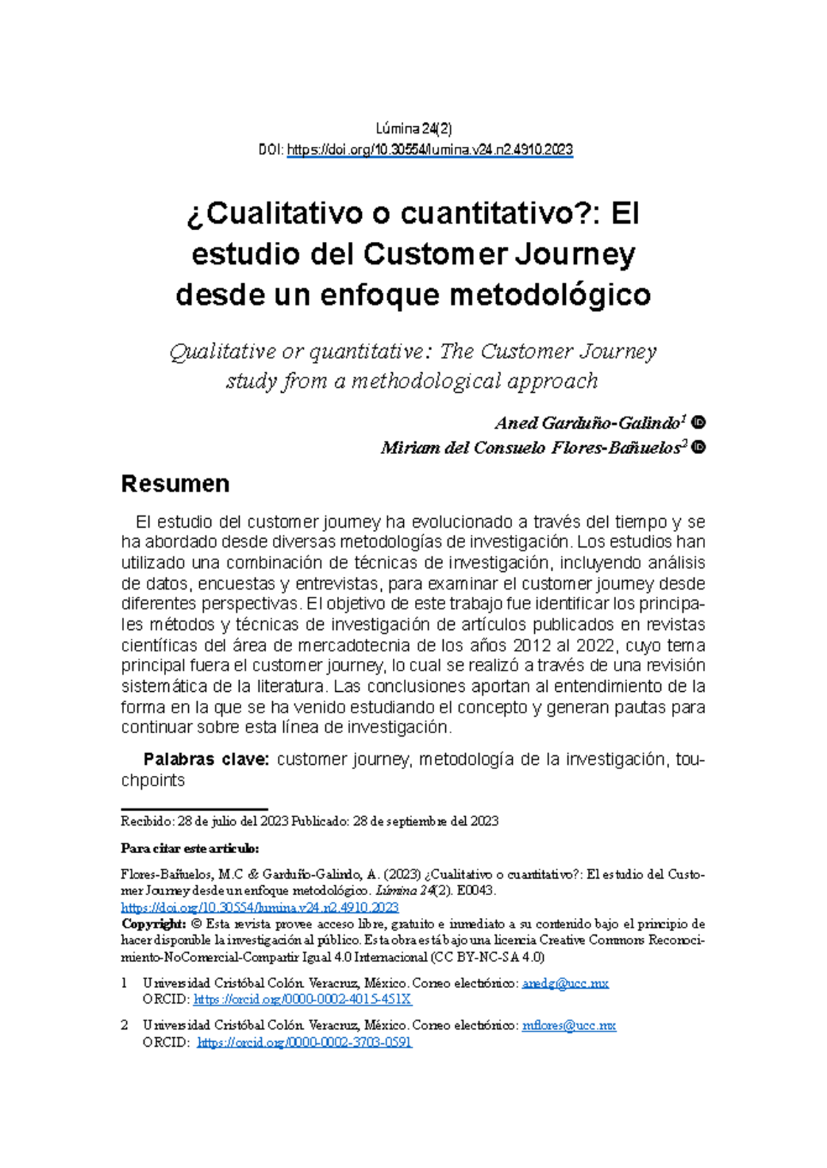 Estudio Metodológico del Customer Journey: Enfoques Cualitativos y ...