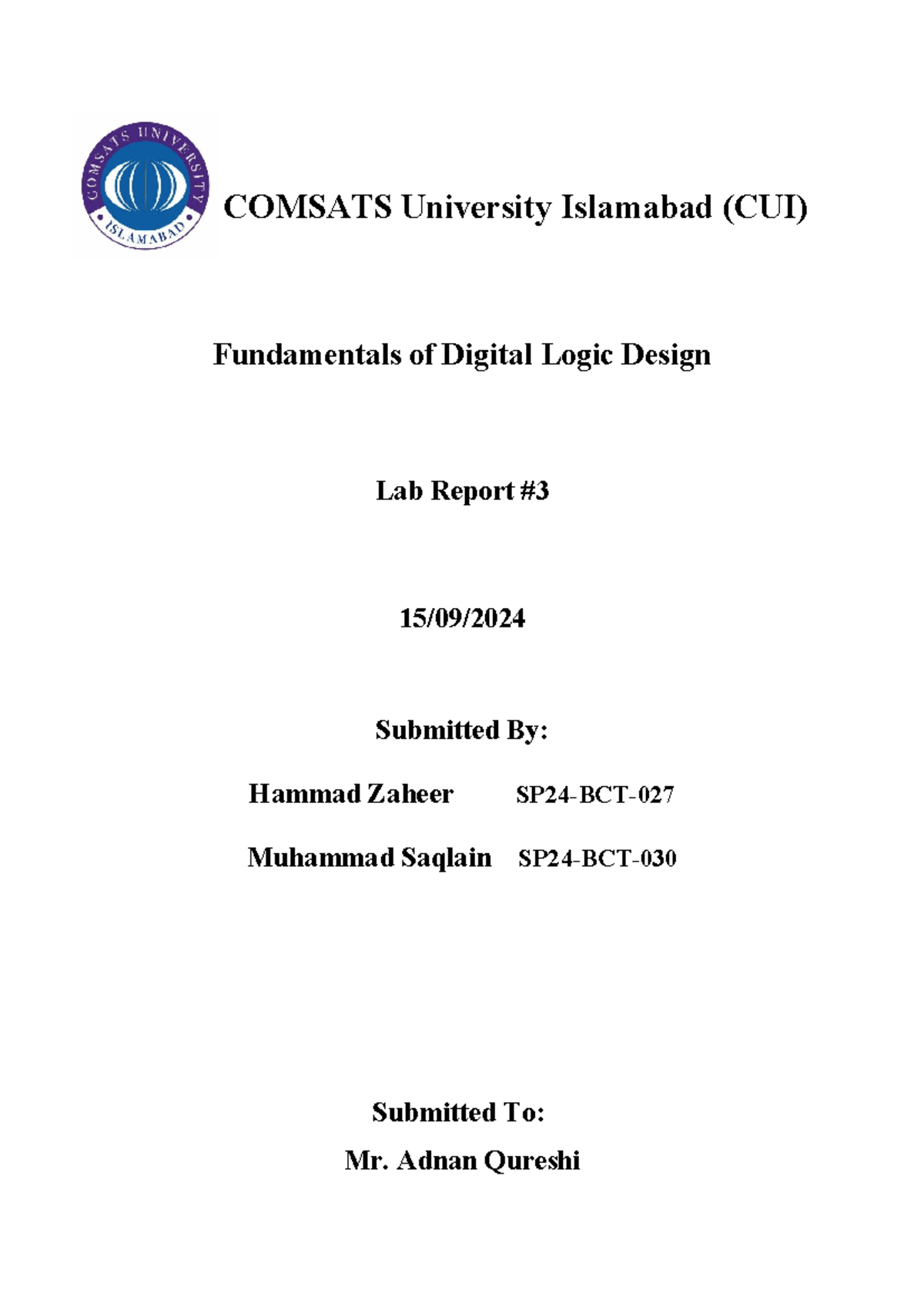 DLD Lab Report: Boolean Function Implementation with Universal Gates ...