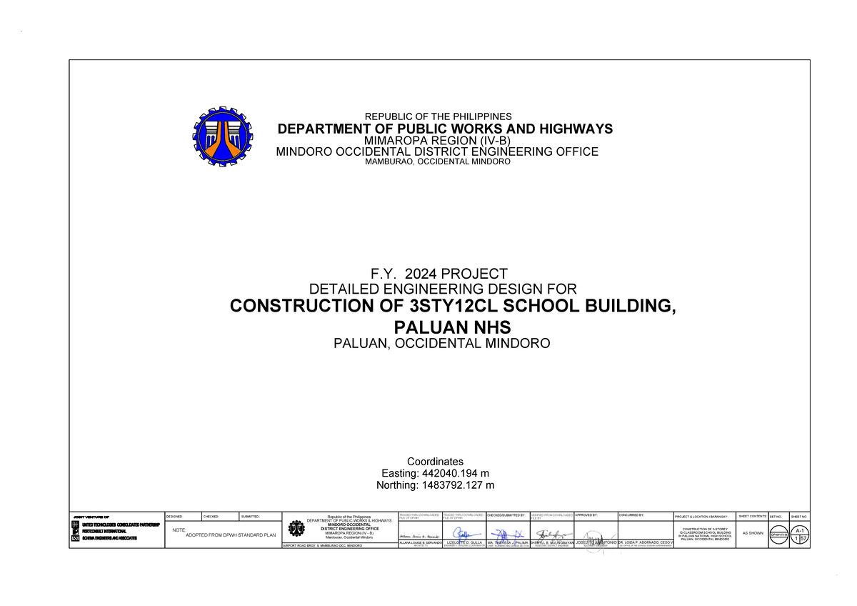DPWH IV-B 3-Storey 12-Classroom School Building Plan for Paluan NHS ...