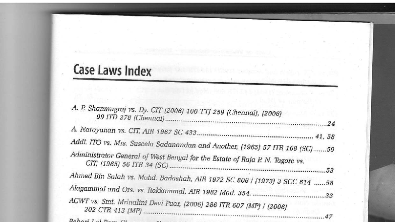 Case Laws Index for CIT Studies: A Comprehensive Overview - Studocu