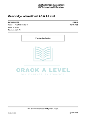 9MA0-01 AL Maths Paper 1 Pure Maths Mock set 3 - S72162A0144 Turn over Pearson Edexcel Level 3 ...