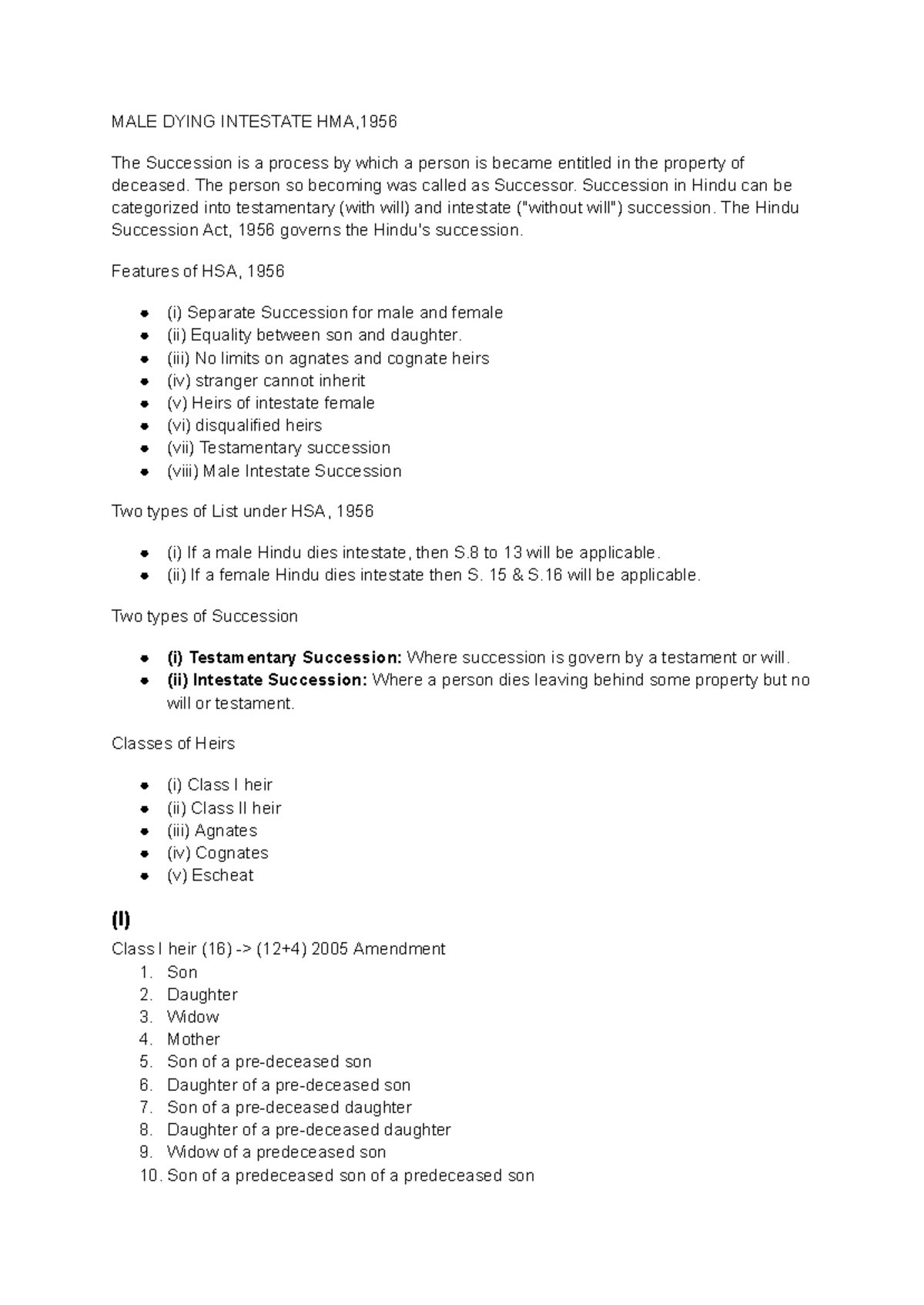 Hindu Male Intestate Succession Under HSA, 1956: Key Features & Cases ...