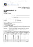 Maths Methods - Grade: 11 - Western Australian Certificate of Education ...