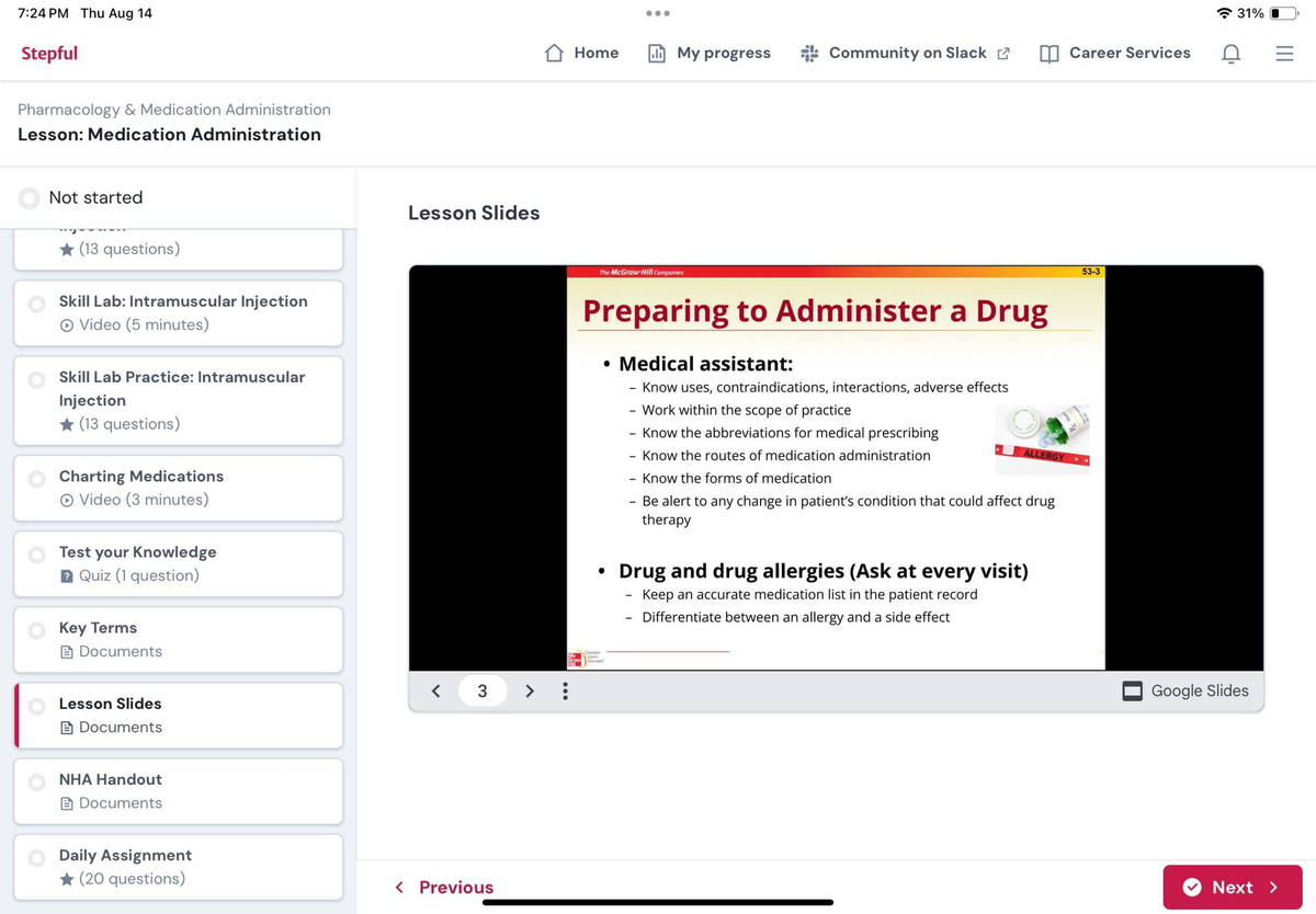Medication Administration Lesson Notes (PHARM 101) - Studocu