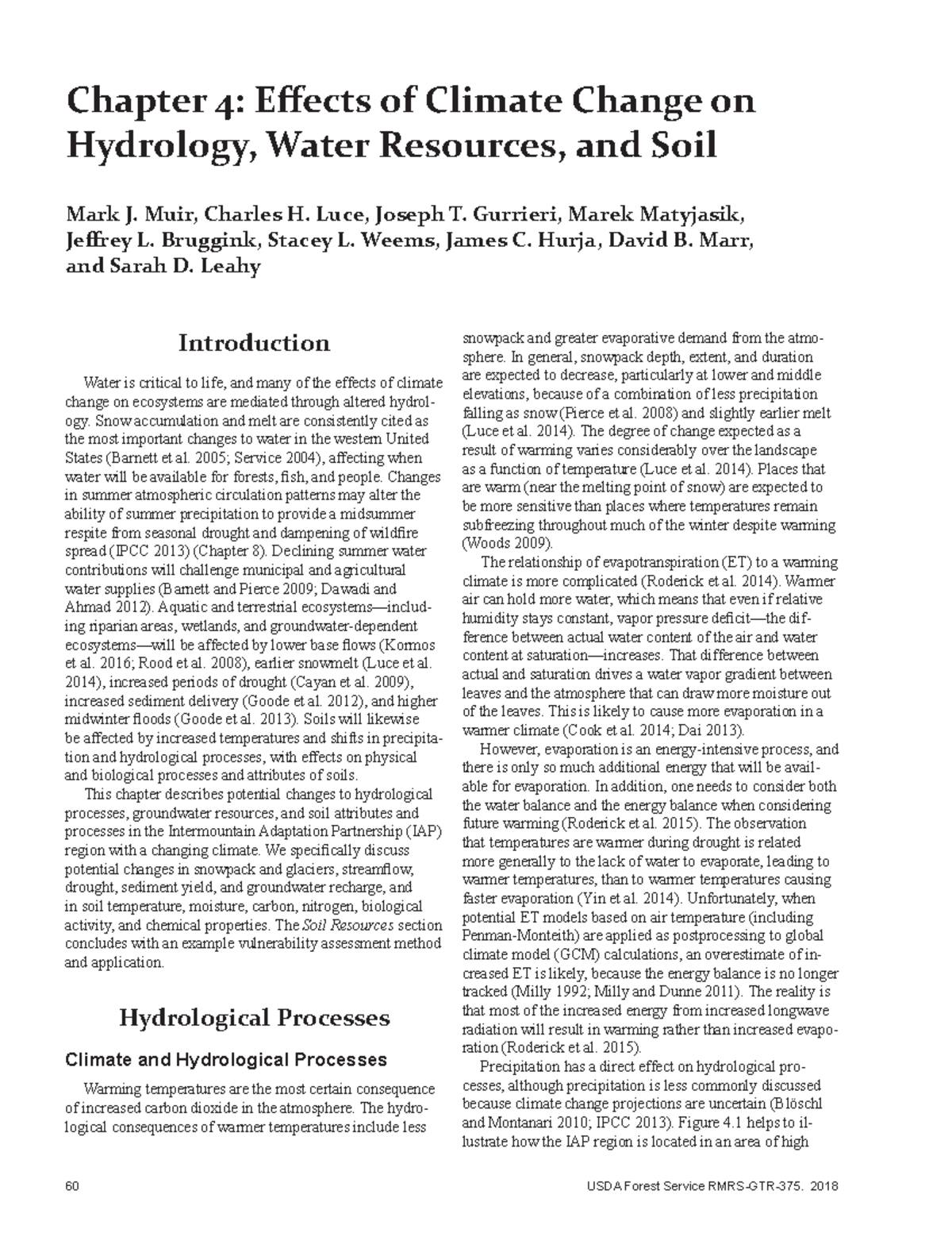 Chapter 4: Climate Change Impacts on Hydrology, Water Resources & Soil ...