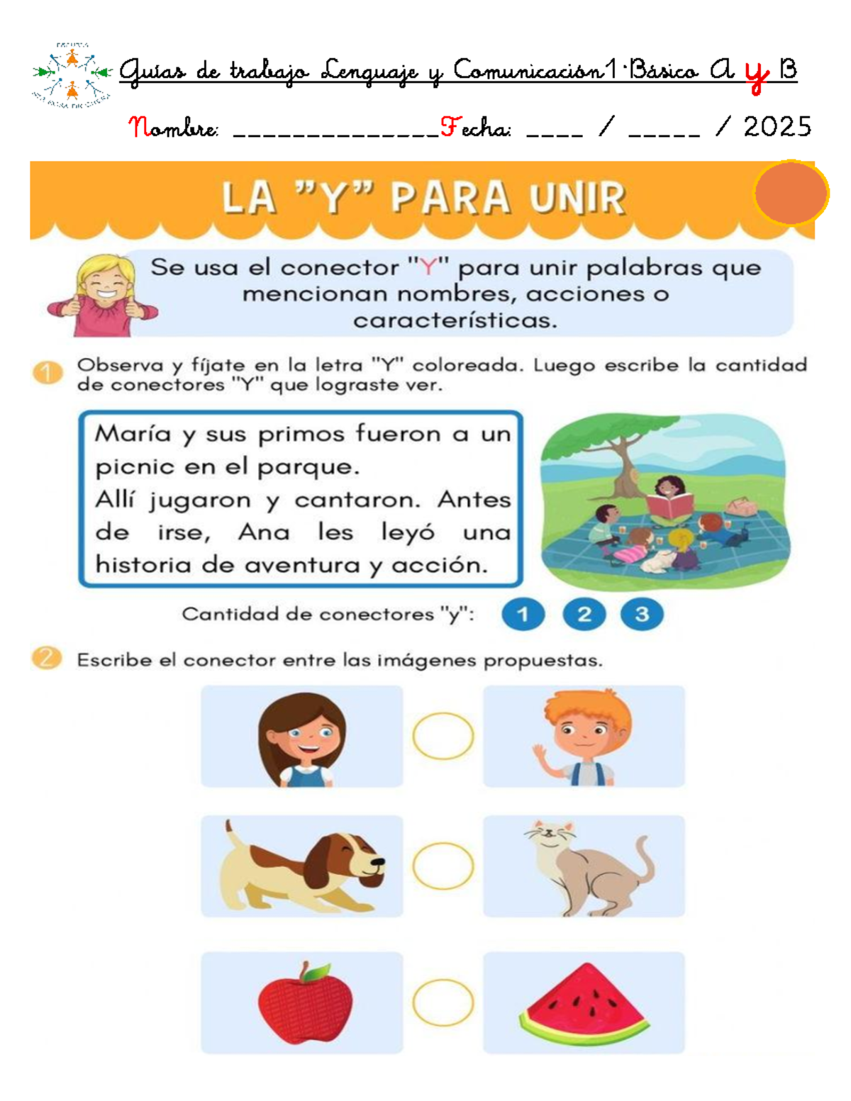 Guía de Trabajo: Conectores en Lenguaje y Comunicación 1 - Básico - Studocu