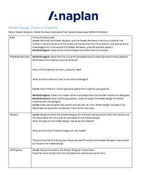 Level 2 Anaplan Data Hub Construction Activities Overview - Studocu