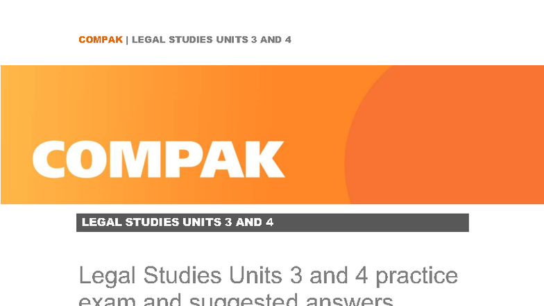 2018 VCTA Legal Studies Units 3 & 4 Practice Exam Q&A - Studocu
