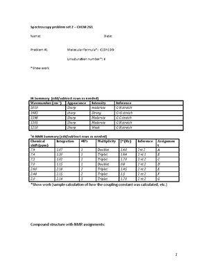 [Solved] Problem 2 Molecular formula C9H16O4 IR Wavenumber cm1 ...