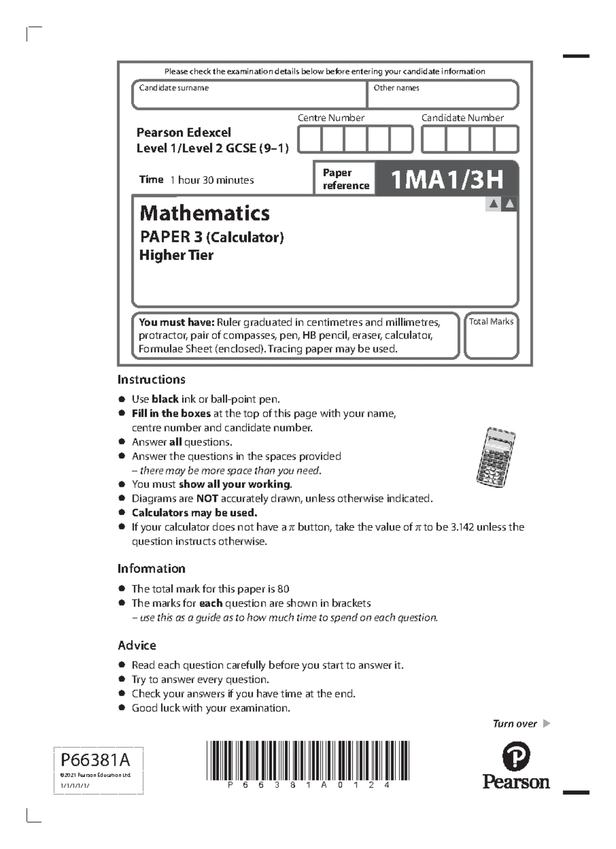 Edexcel Paper 1 Higher Revision Checklist - Studocu