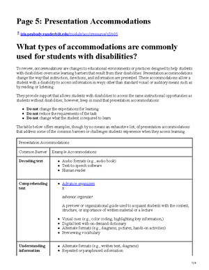 Setting Accommodations for Students with Disabilities: Examples and ...
