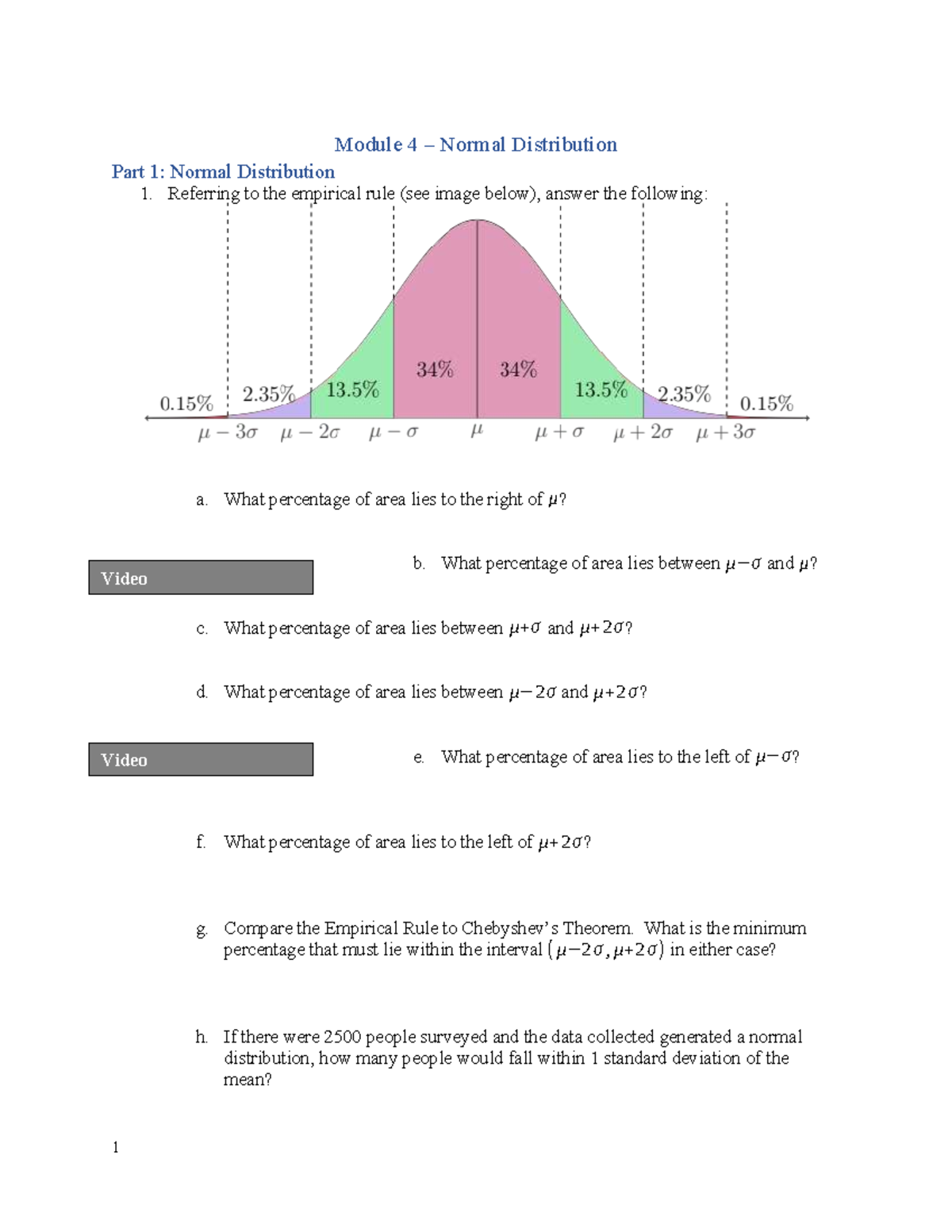 Module 4 Activities: Exploring Normal Distribution Concepts - Studocu