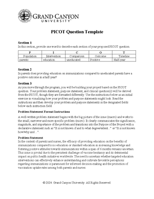 [Solved] pressure ulcers Develop a PICOT question using your approved ...
