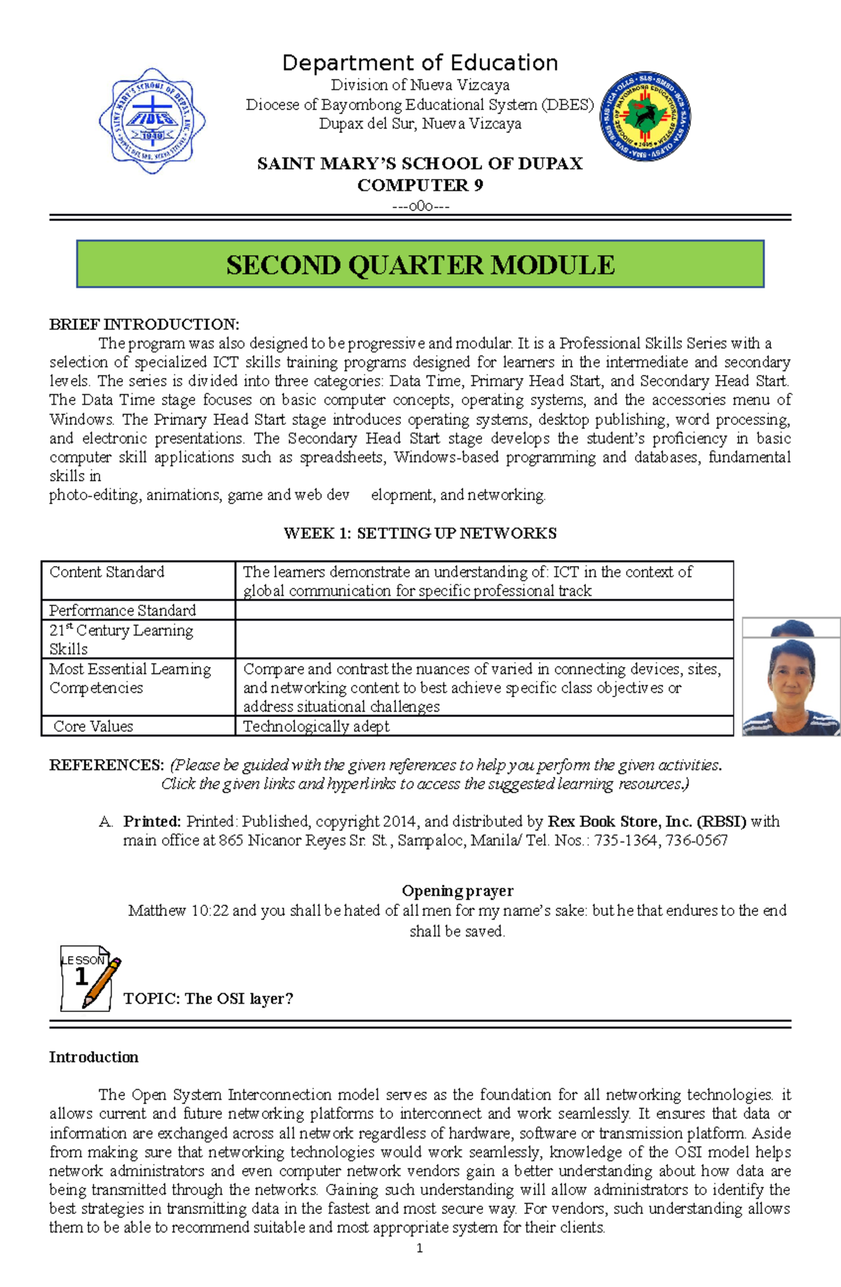 Computer 9 - Java Programming (2nd Quarter) - Introduction to Computer ...