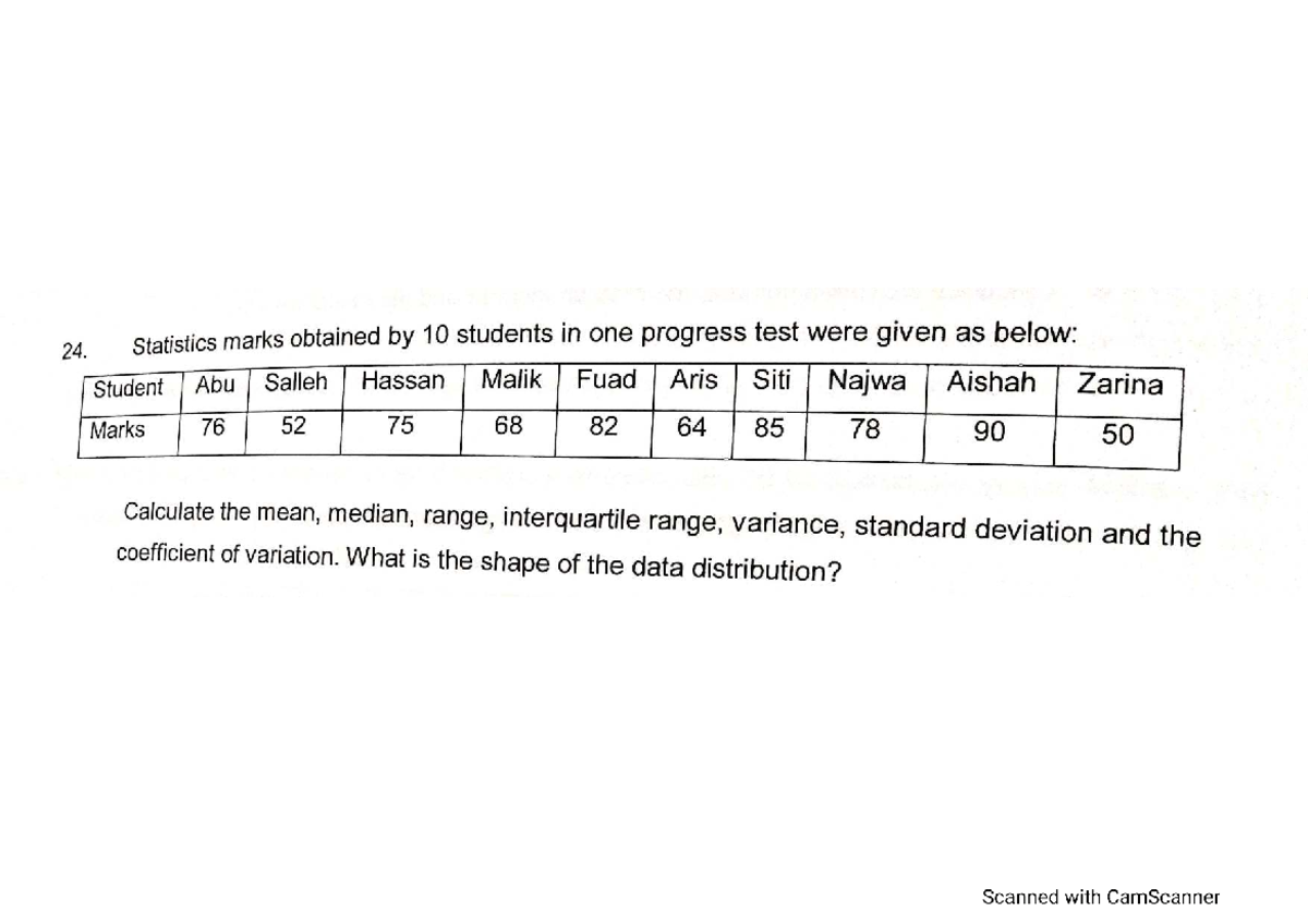 Exercise 5 - STA 104 Tutorial: Statistics Calculations & Data Analysis - Studocu