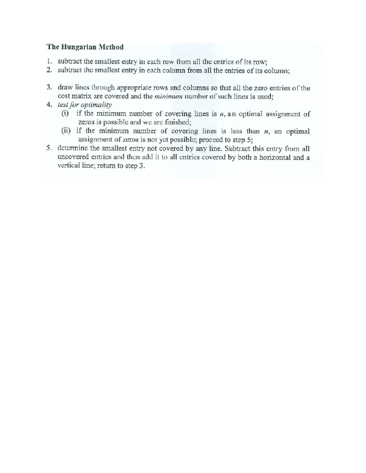 Hungarian Method: Step-by-Step Guide for Optimal Assignment - Studocu
