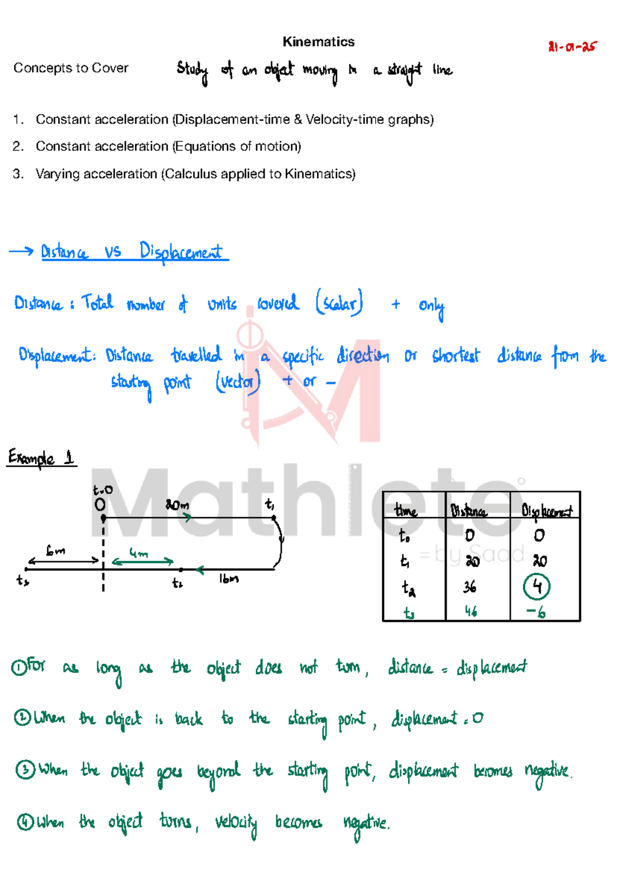 Kinematics Concepts: Object Motion, Acceleration & Graphs (Course Code: 3) - Studocu