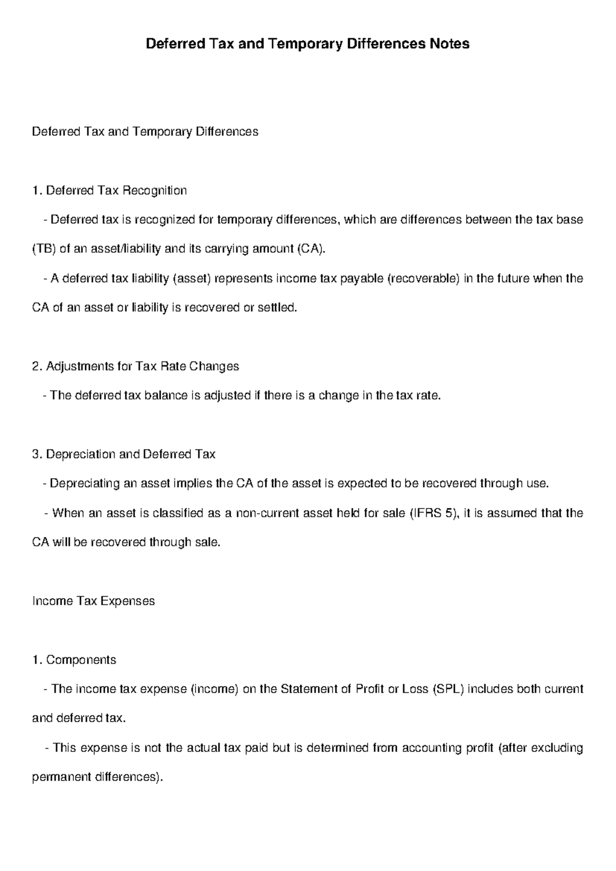 Deferred Tax and Temporary Differences: Key Notes for Understanding ...