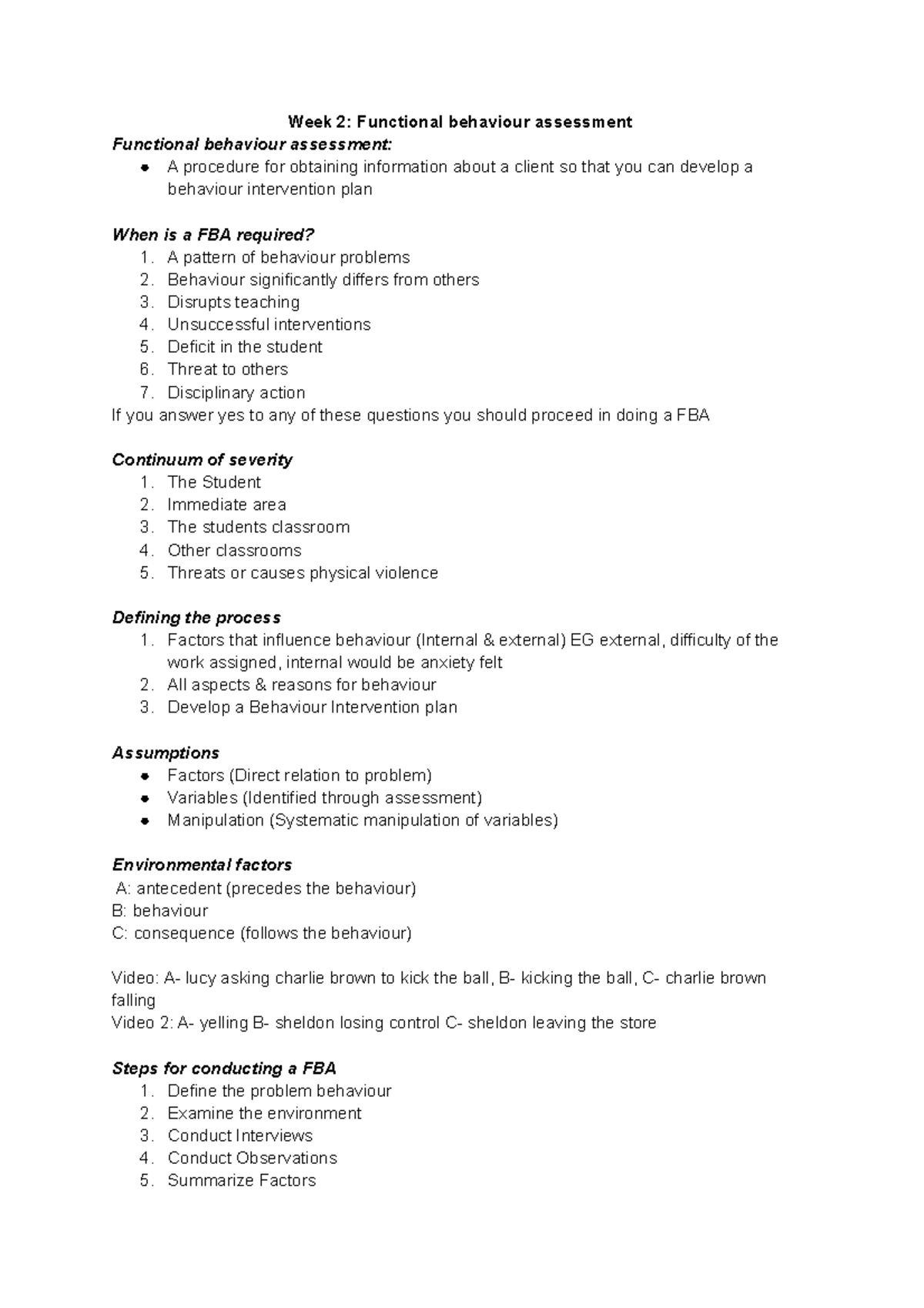 SEPT 13TH - class notes - Week 2: Functional behaviour assessment ...