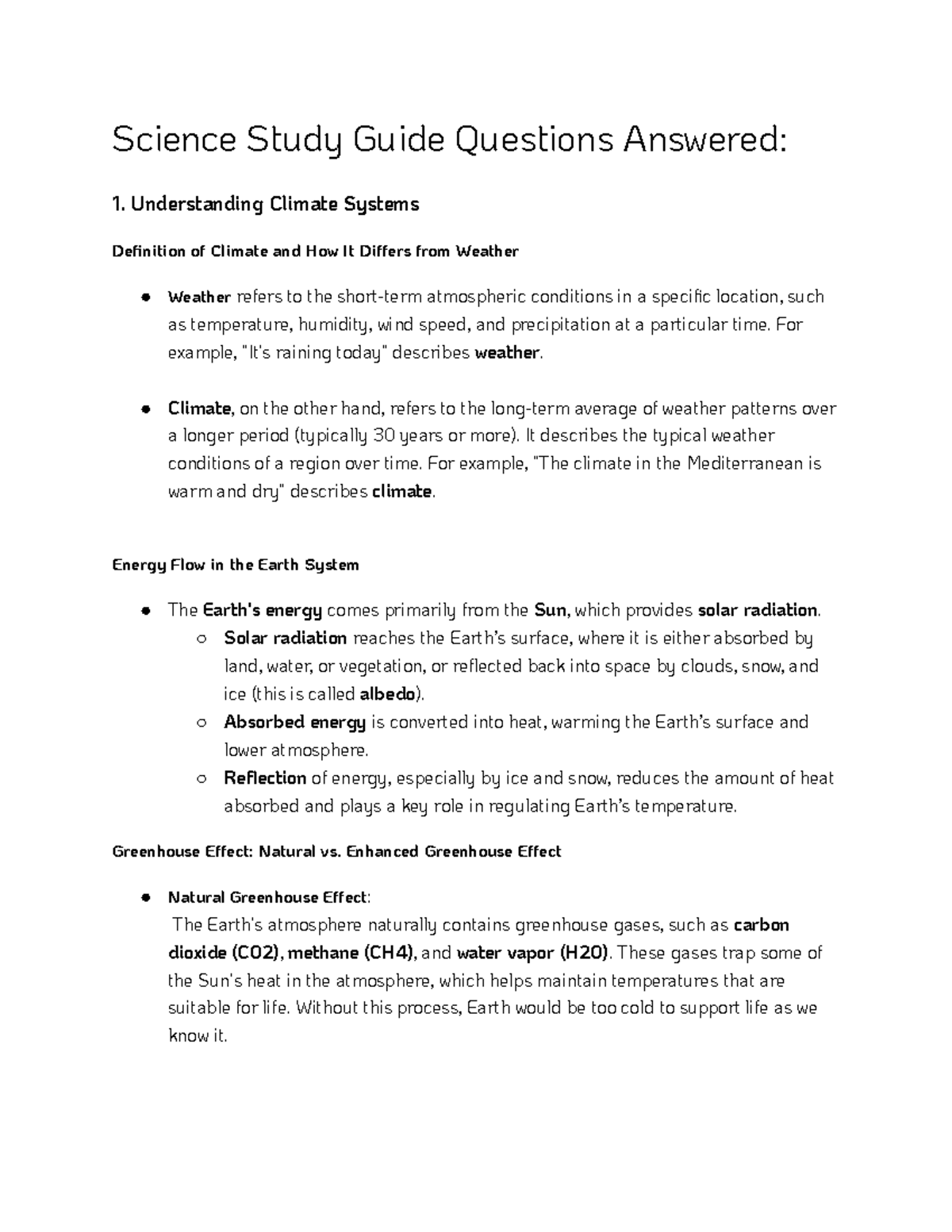 Science Study Guide Questions Answered Grade 10 - Science Study Guide ...