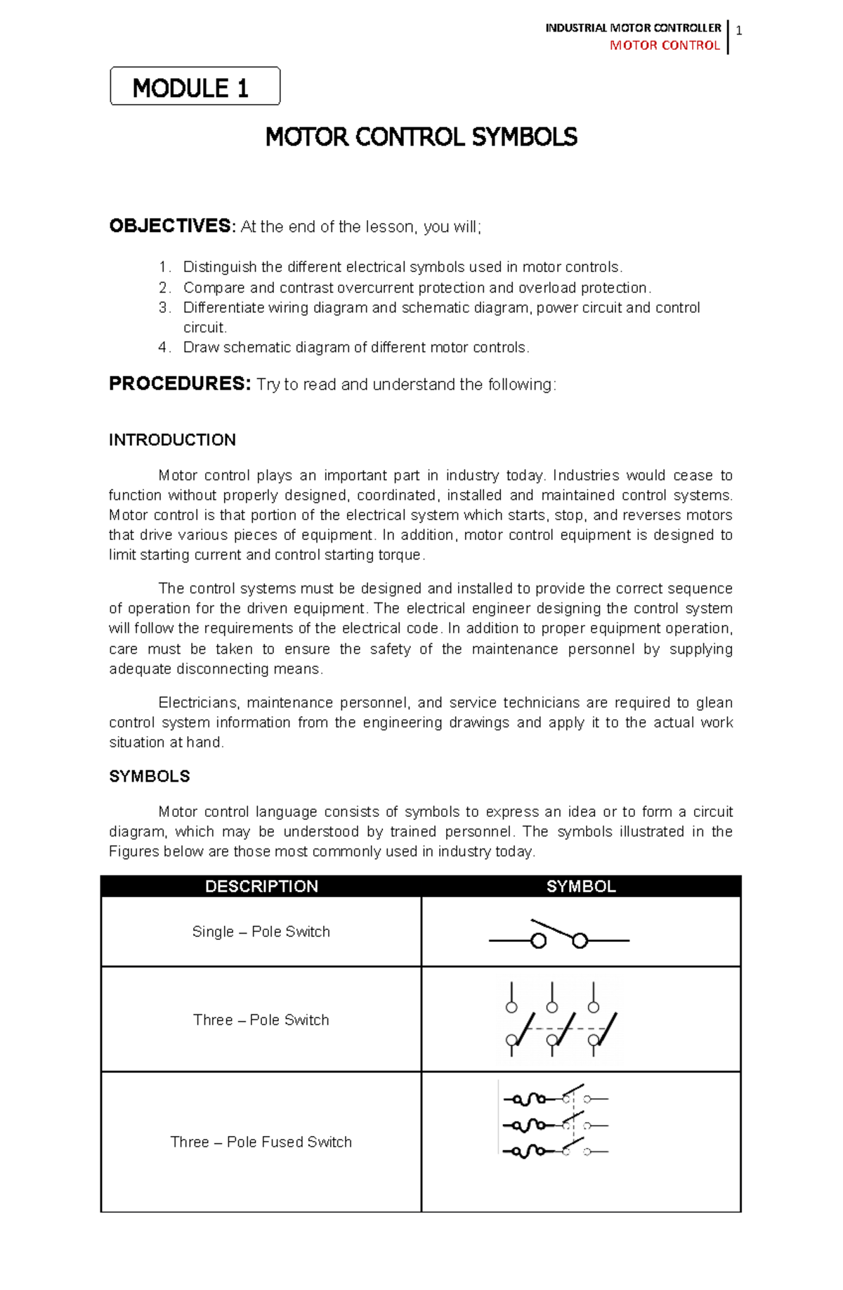 Motor Control Centre Wiring Symbols Pdf Pdf - Infoupdate.org