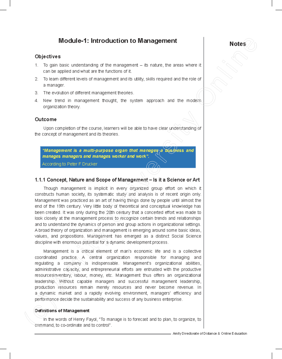 Management Foundation: Key Concepts and Theories (Course Code ...